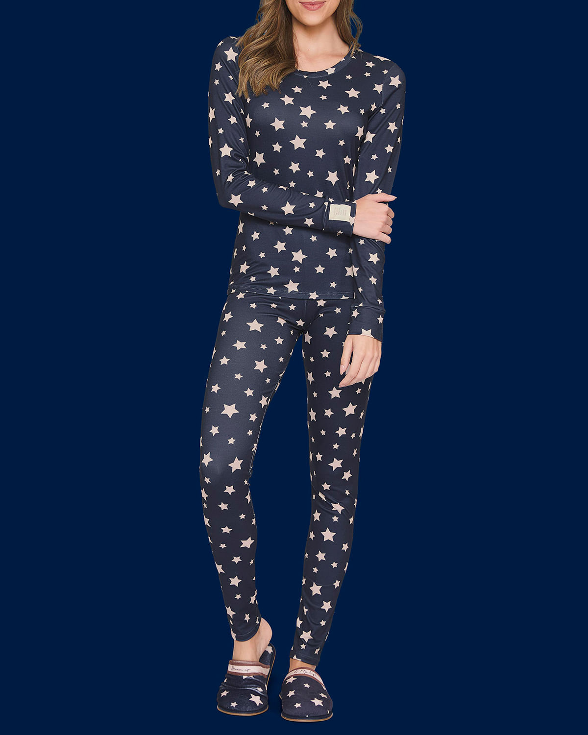 Pijama Feminino Lua Luá Malha Touch Estrela | Pijama Online - Pijama Online